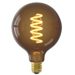 Calex LED Globelamp G125 E27 4W - Natuurlijk Bruin, Dimbaar - Vintage ...